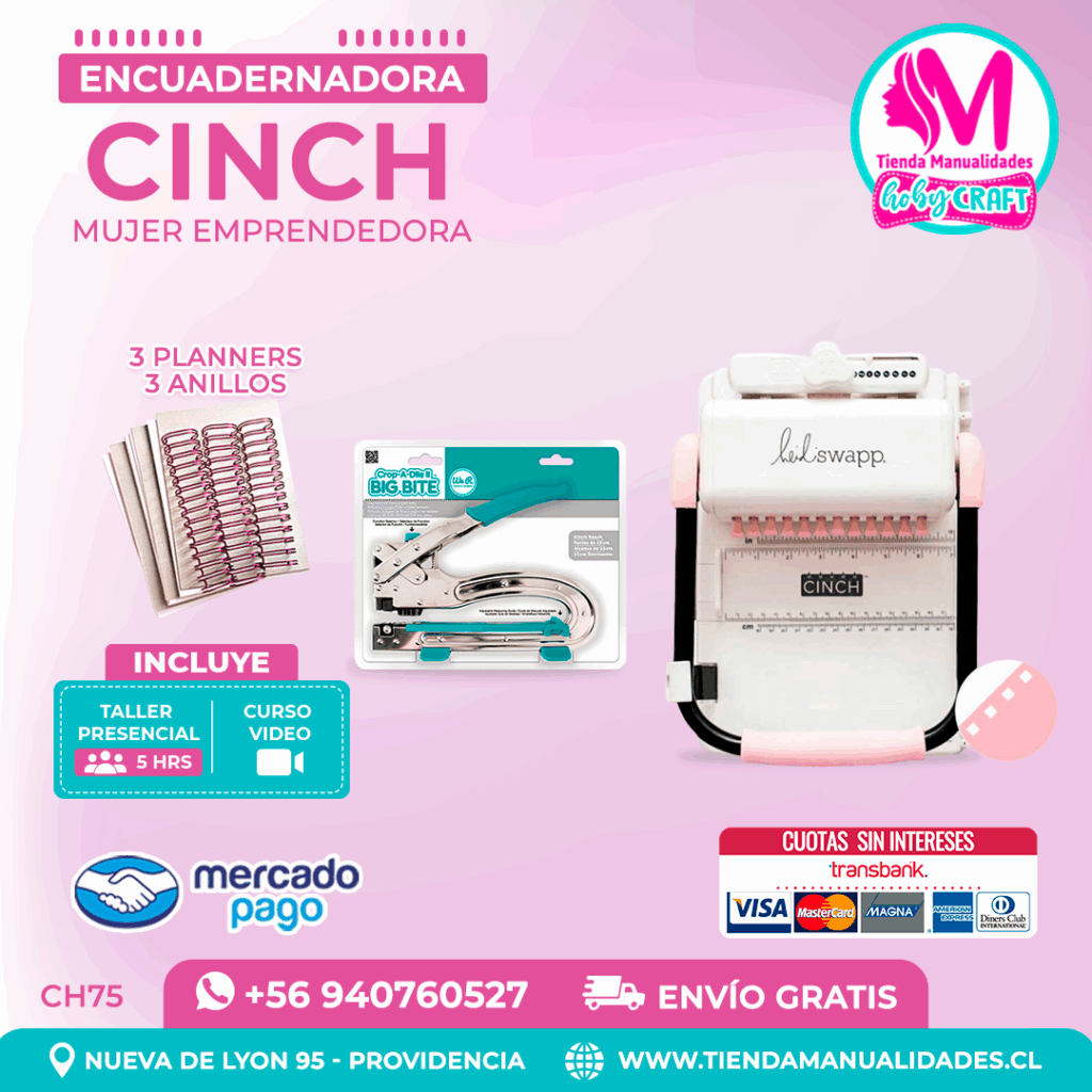 CH75 Cinch rosada + Curso Video – Envío Gratis – Envío a partir del 26 de diciembre – Hobycraft