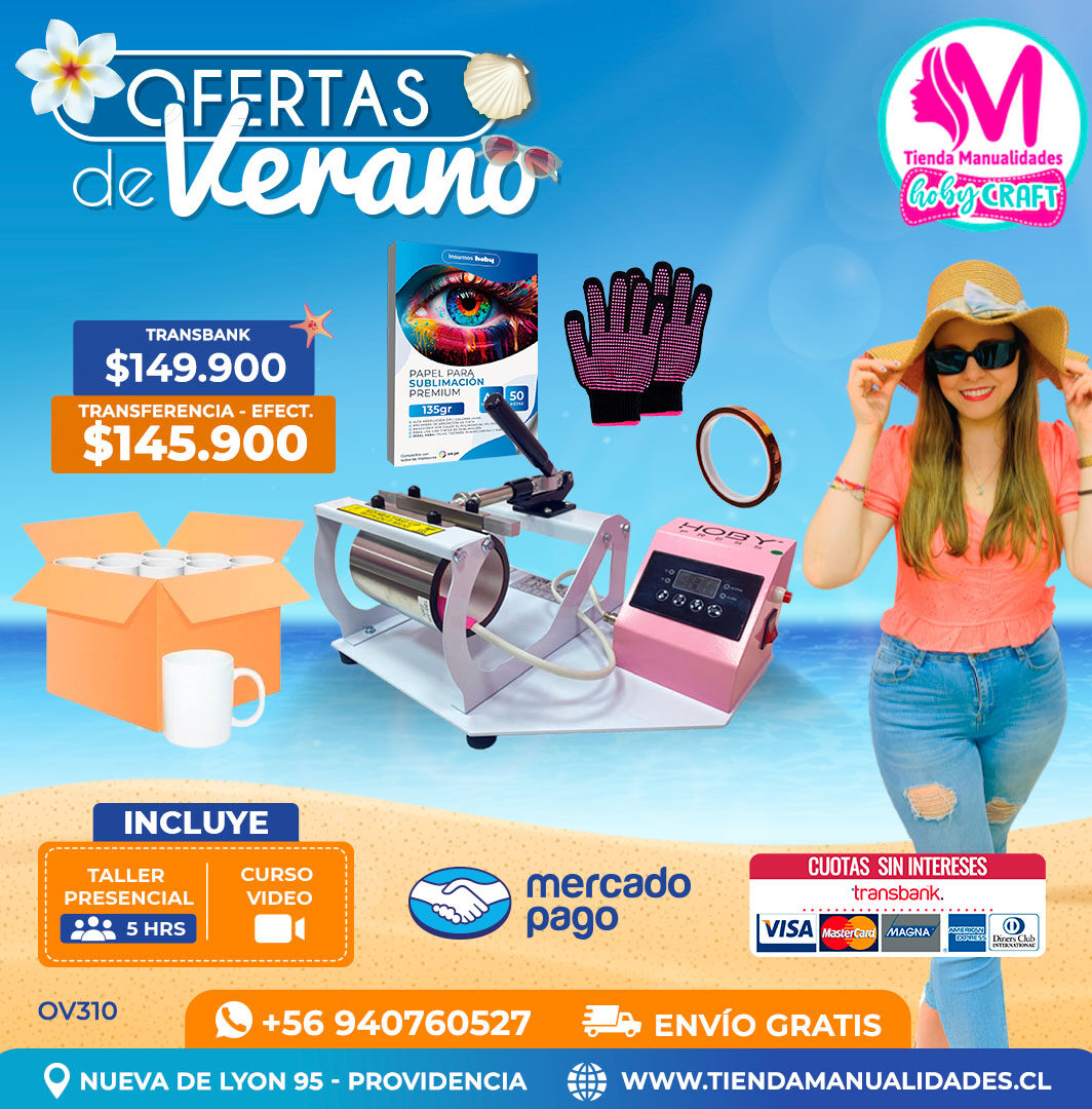 OV320 Kit Estampadora de gorros Hobypress – Envío gratis – Hobycraft