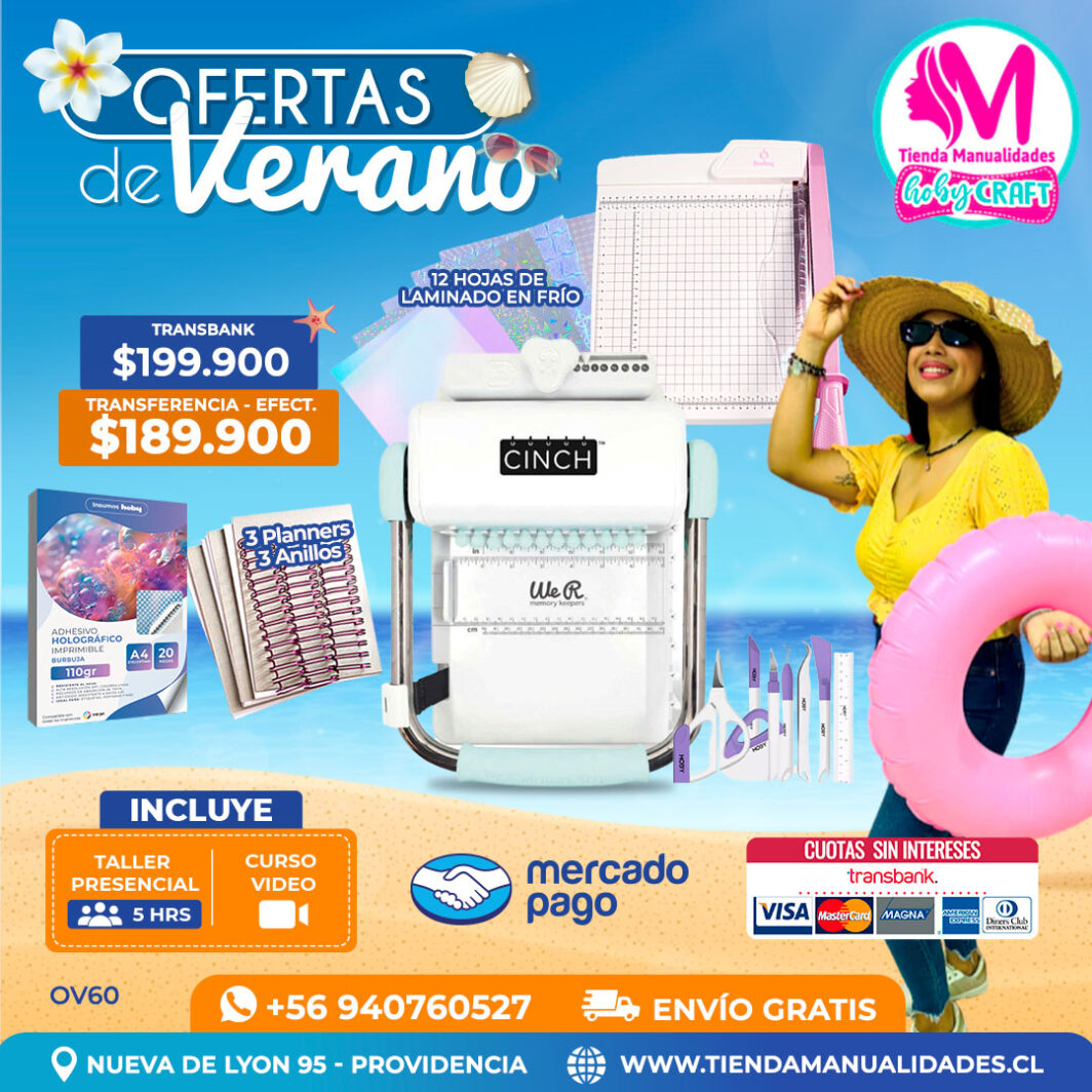 OV60 Kit encuadernadora Cinch verde – Envío gratis – Hobycraft