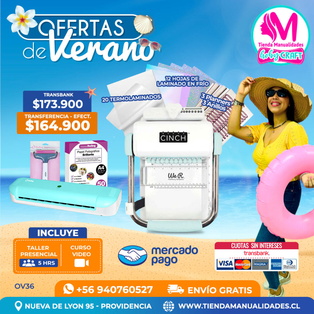 OV36 Kit encuadernadora Cinch verde – Envío gratis – Hobycraft