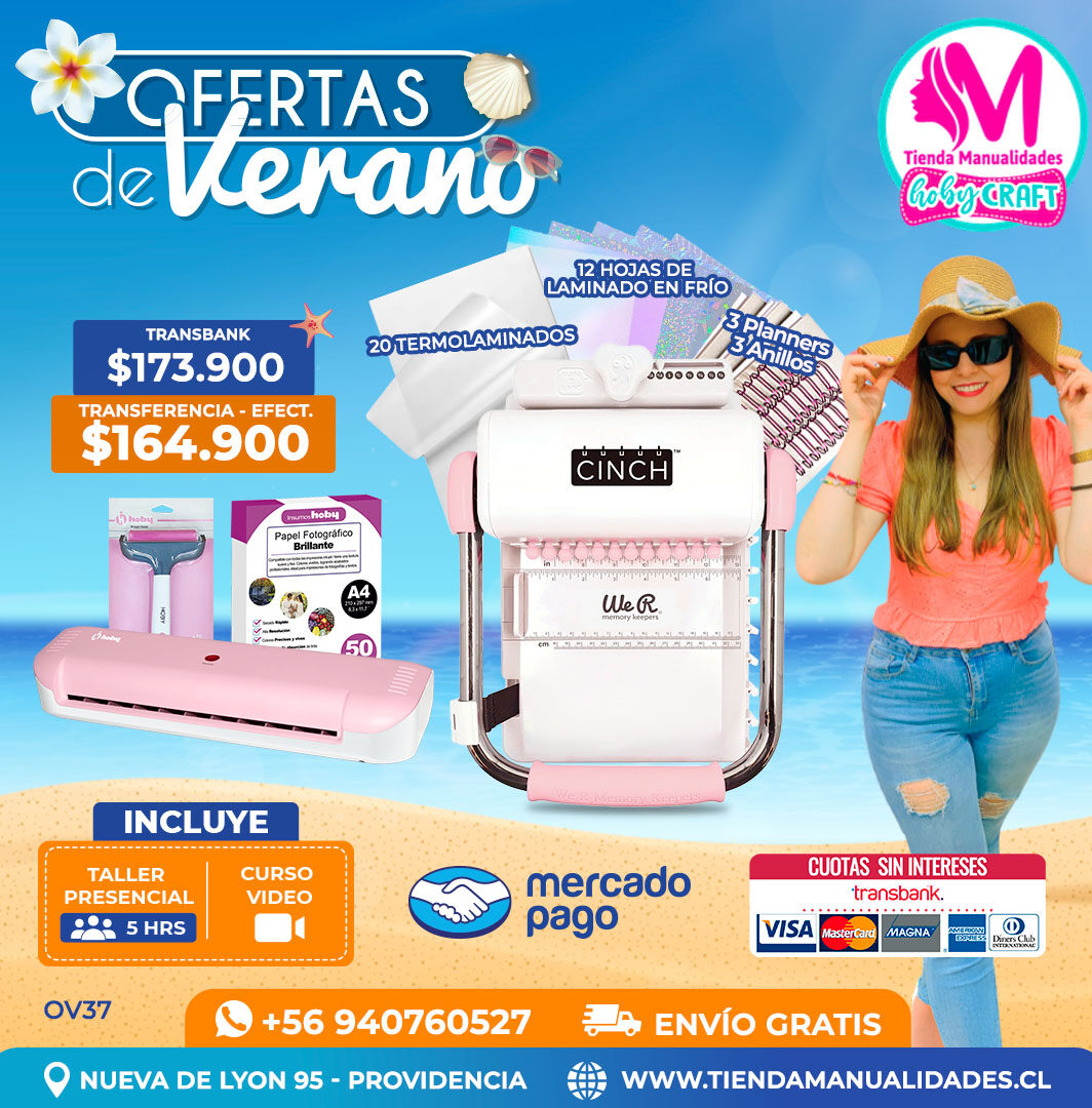 OV36 Kit encuadernadora Cinch verde – Envío gratis – Hobycraft